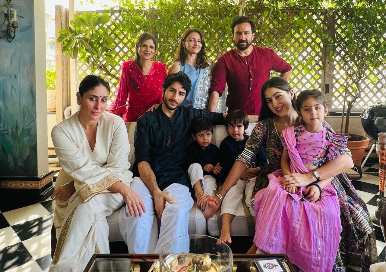 Sara Ali Khan Rakhi Photos with Ibrahim, Taimur, Jeh, Poses with step ...