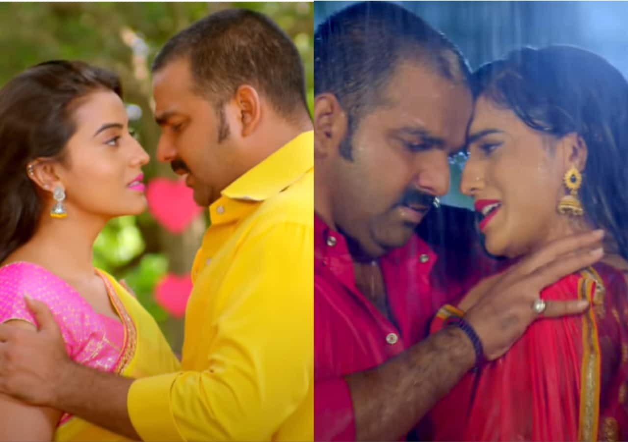 bhojpuri star pawan singh and akshara singh song apne bahiya me- बारिश में अक्षरा सिंह संग ...