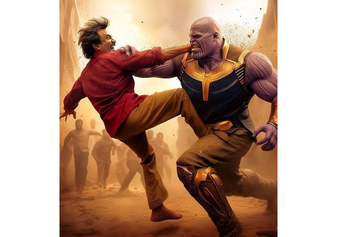 Rajinikanth beats up superheroes and supervillains Hulk, Thanos and ...