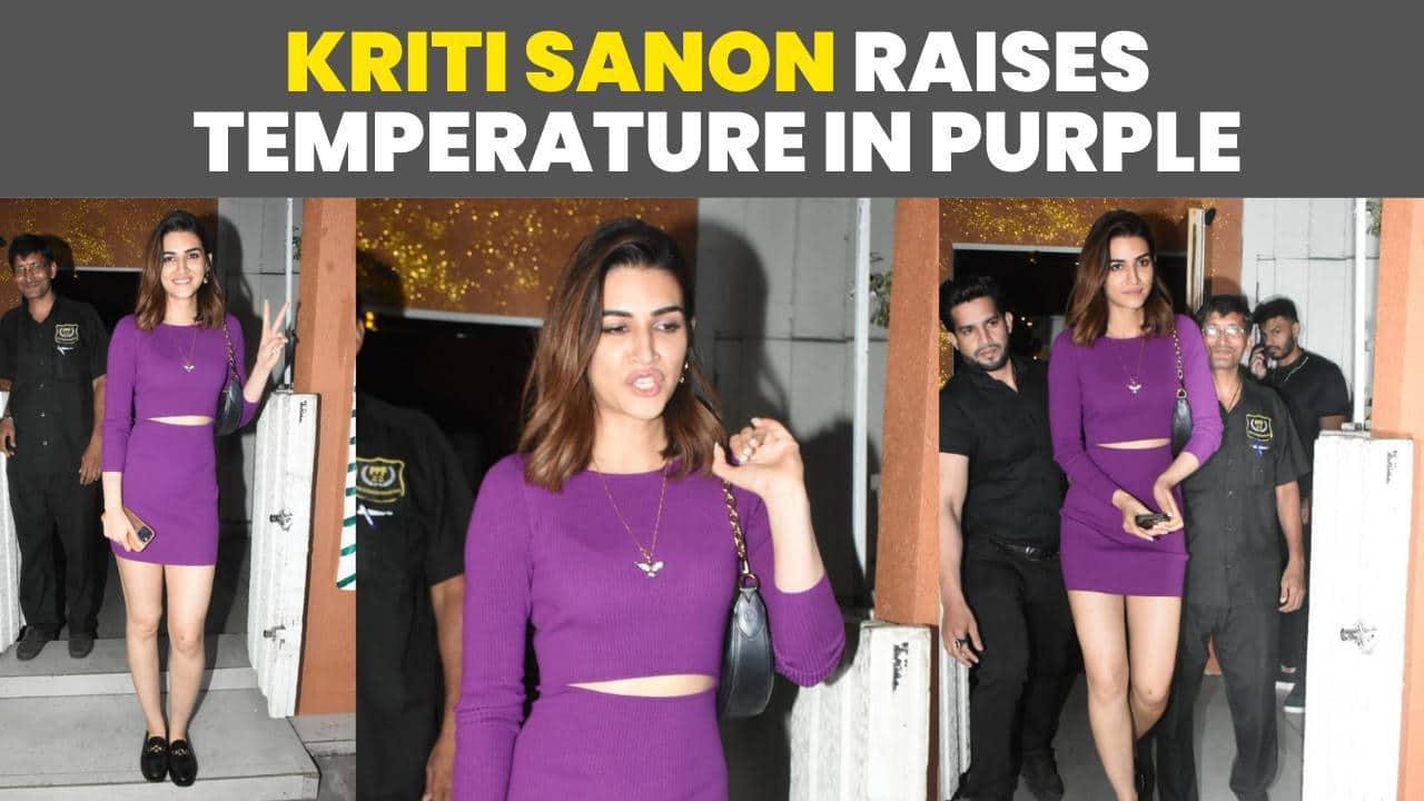 Ganapath actress Kriti Sanon flaunts her perfect figure in a purple ...