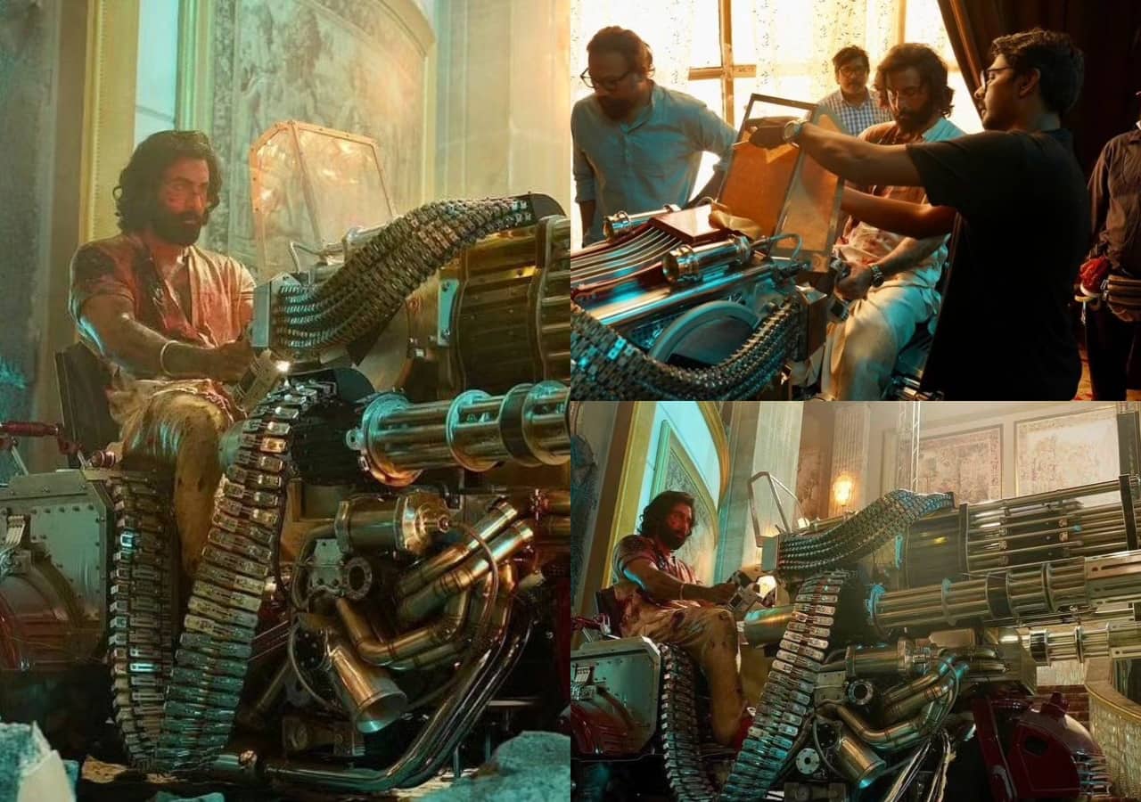Animal star Ranbir Kapoor handles 500 KG Machine Gun, photos went viral ...