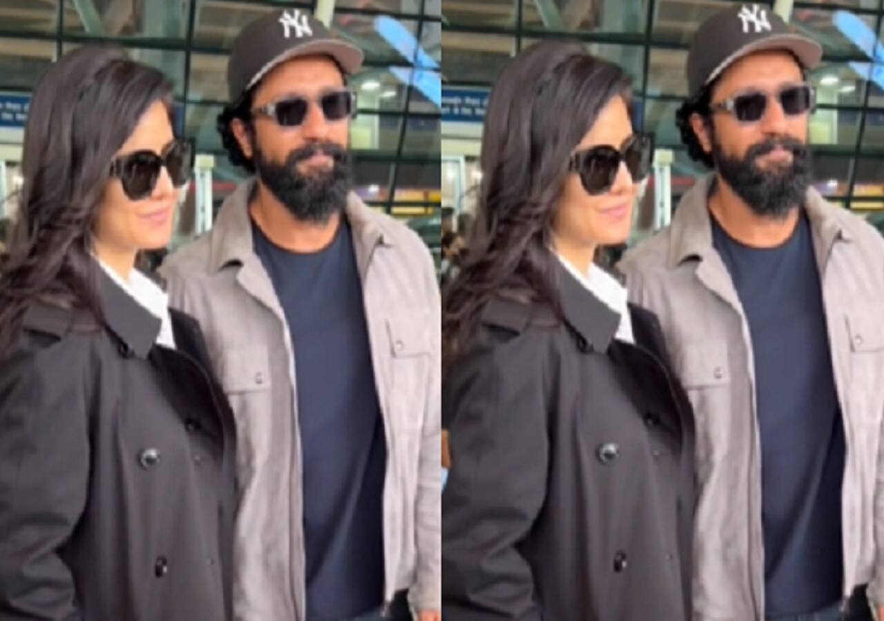 Katrina Kaif and Vicky Kaushal walk hand in hand as they head for their ...