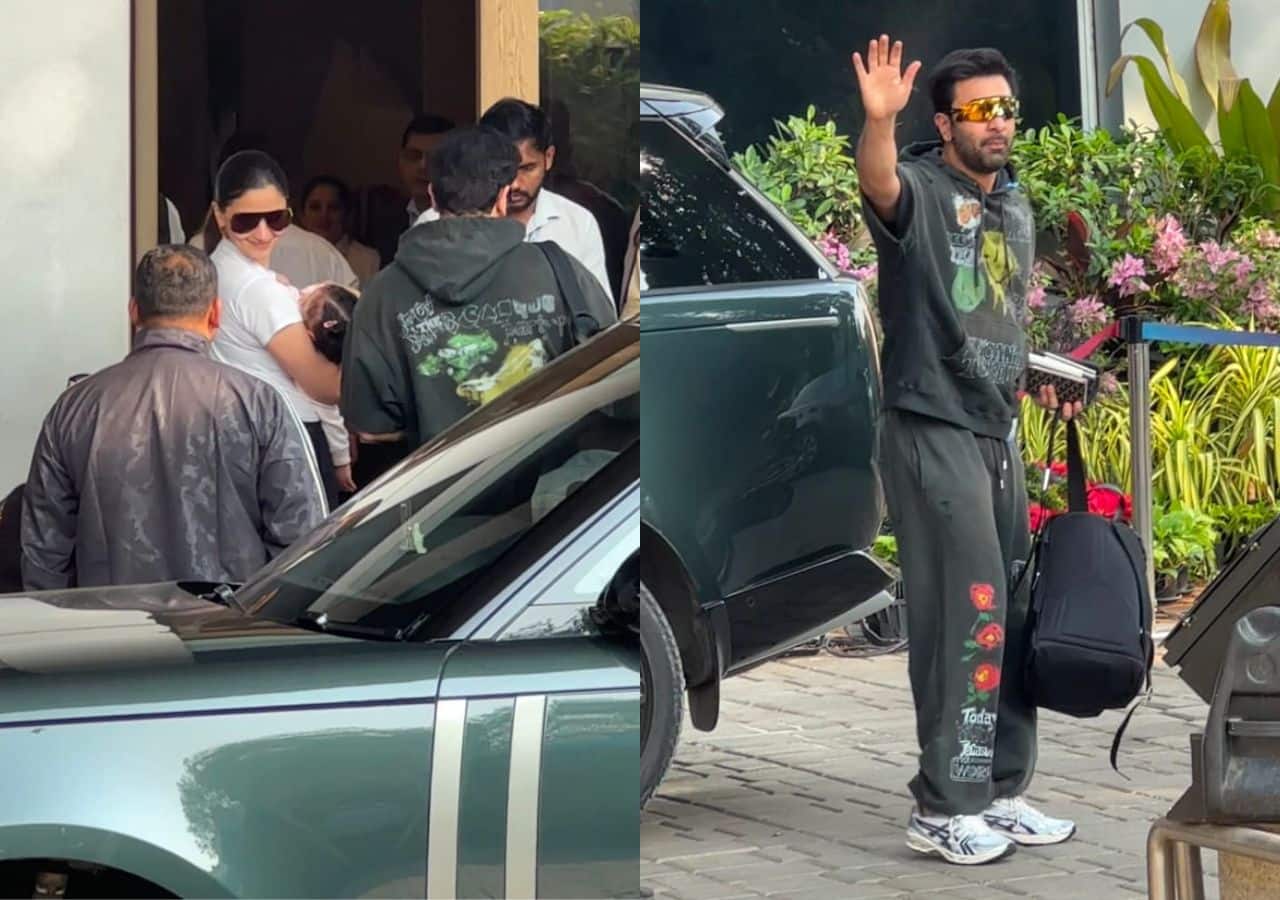 Ranbir Kapoor and Alia Bhatt with daughter Raha spotted at mumbai ...