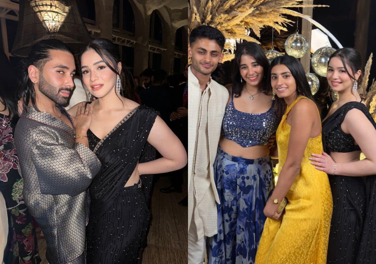Sara Tendulkar wear black saree and party with friends : सारा तेंदुलकर ...