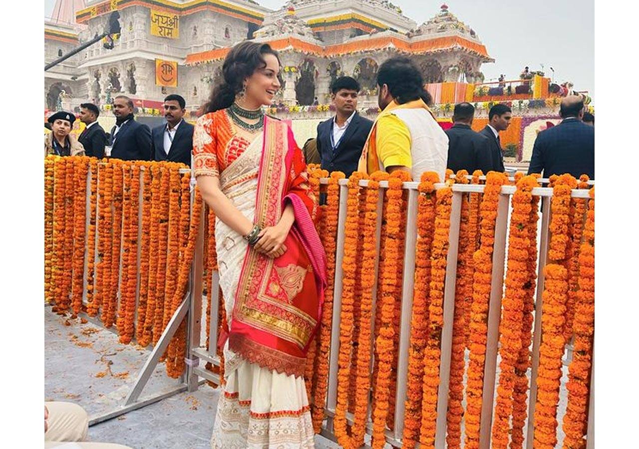 Ayodhya Ram Mandir inauguration: Kangana Ranaut radiates glow and ...