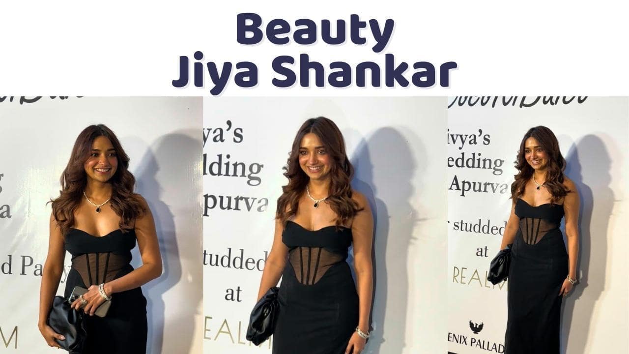 Jiya Shankar raises the temperature in a black bodycon dress at Divya Agarwal’s cocktail party ...