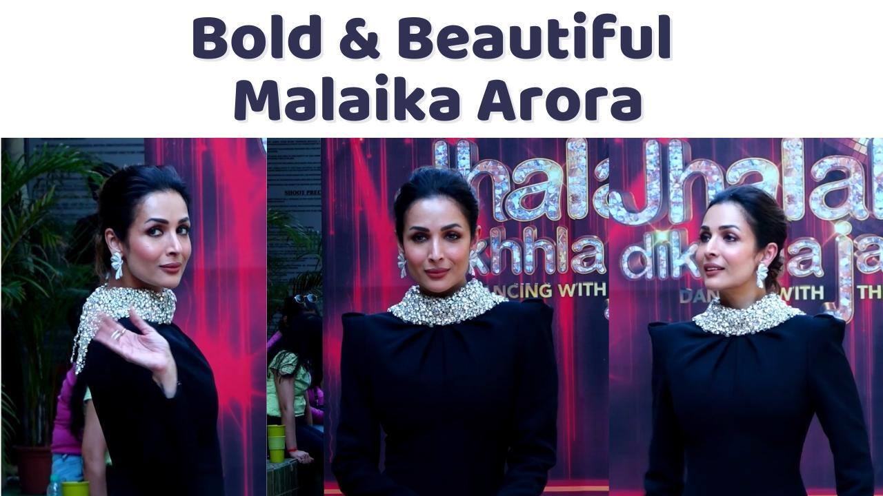 Malaika Arora steals the show in a black bodycon dress with a diamond ...