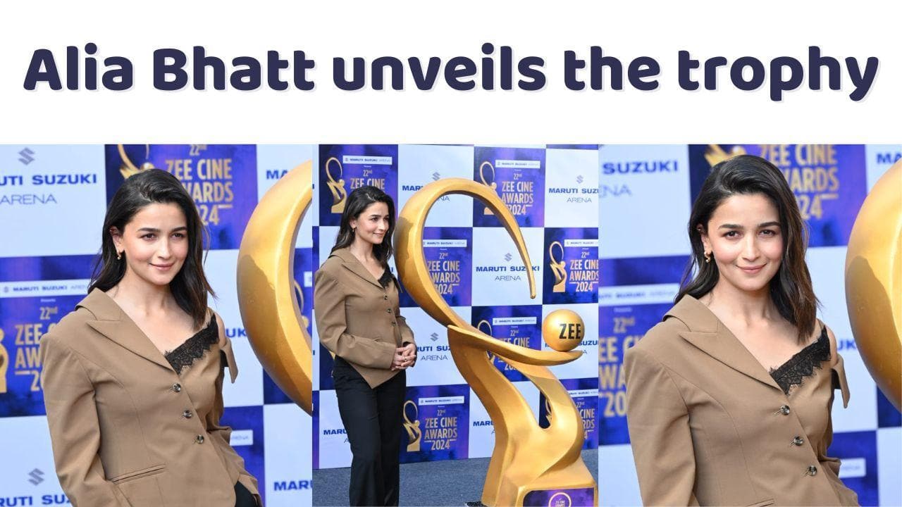 Zee Cine Awards 2024: Alia Bhatt unveils the trophy in style [Video]