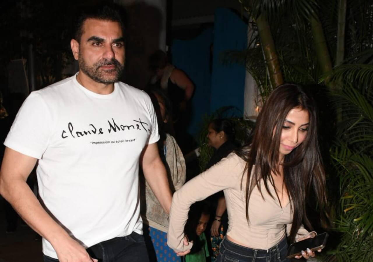 Arbaaz Khan and Sshura Khan step out for a dinner outing with Arhaan Khan; trio's winsome ...