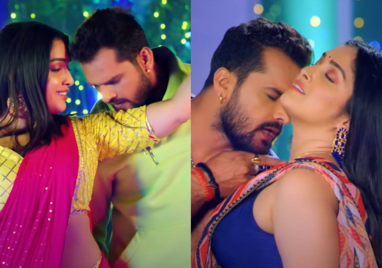 Palang Sagwan Ke Aamrapali Dubey and Khesari lal yadav romance- भोजपुरी एक्ट्रेस आम्रपाली दुबे ...
