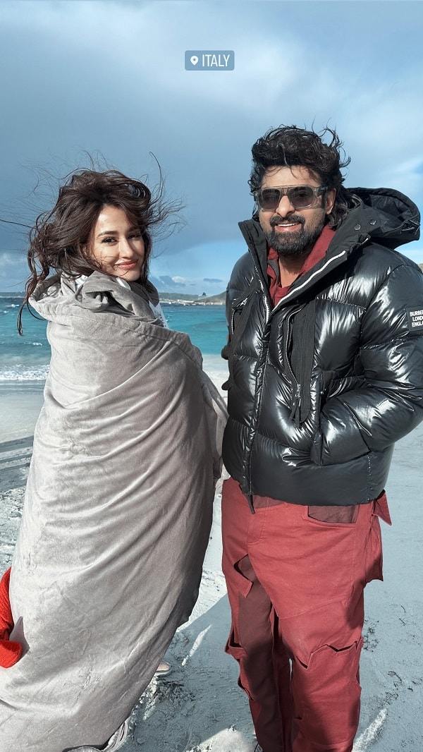 Kalki 2898 AD: Prabhas poses with Disha Patani on a beach in Italy ...