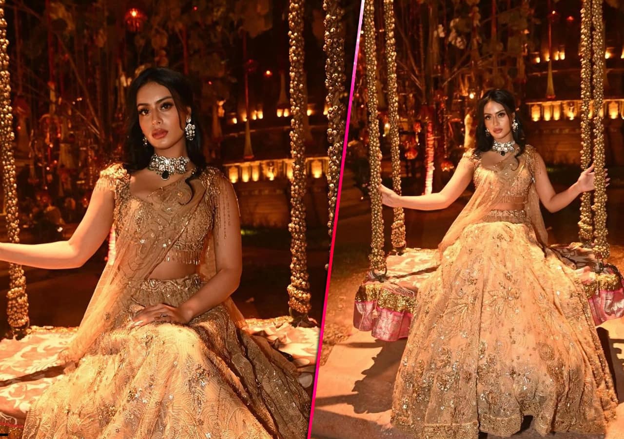 Nysa Devgn looks beyond beautiful in golden lehanga: नीसा देवगन ने झूले ...