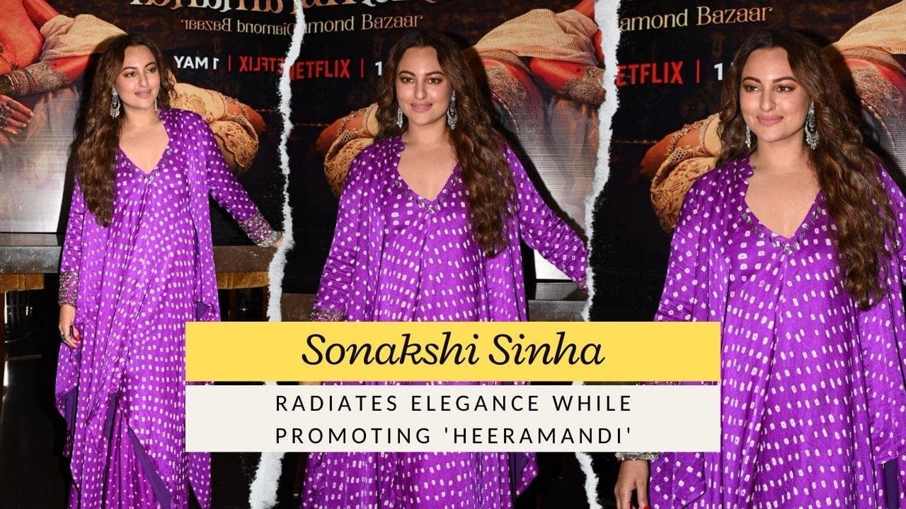 Heeramandi beauty Sonakshi Sinha promotes Sanjay Leela Bhansali's web ...