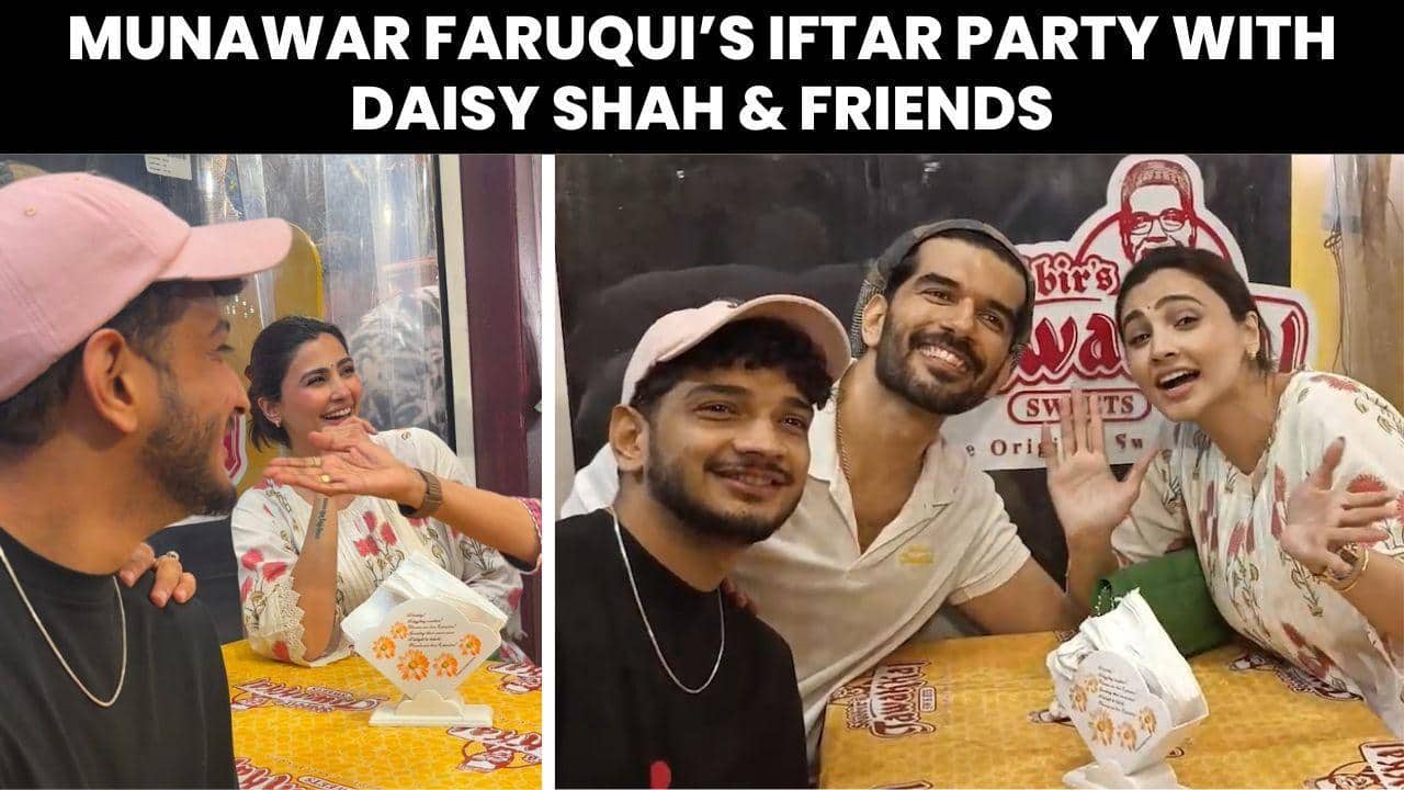 Munawar Faruqui papped with Daisy Shah and friends at an Iftaar Party [Video]