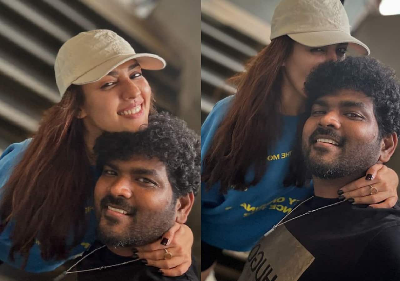 Nayanthara hugs and kisses hubby Vignesh Shivan as they enjoy their ...