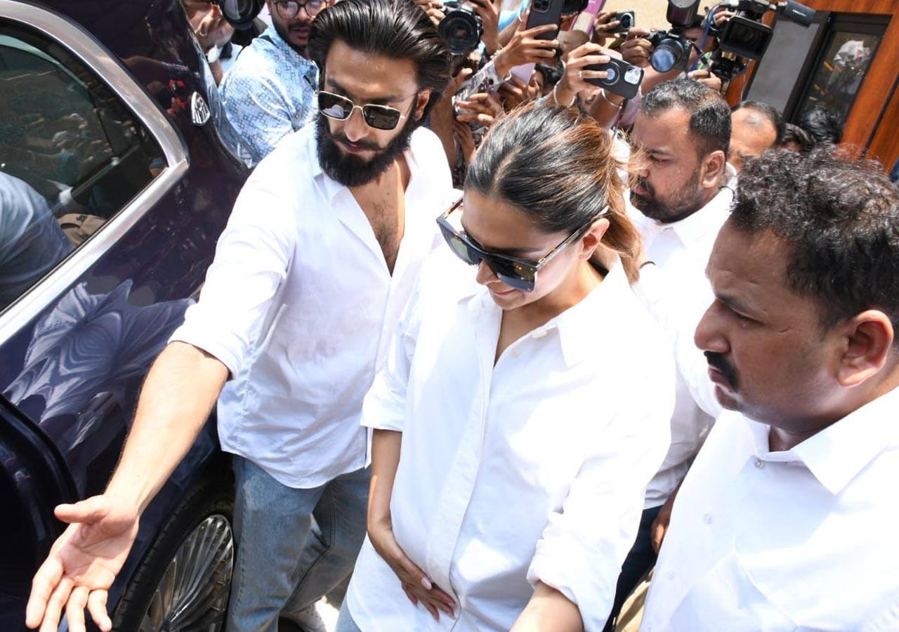 Deepika Padukone holds her baby bump as she sets out to cast her vote ...