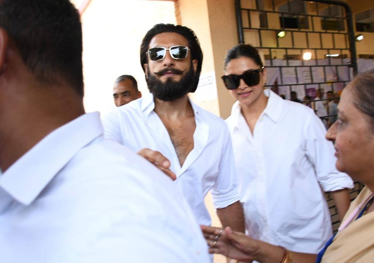 Deepika Padukone holds her baby bump as she sets out to cast her vote ...