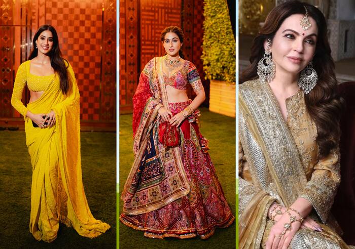 Janhvi Kapoor rocks yellow saree look, Nita Ambani looks stunning at ...