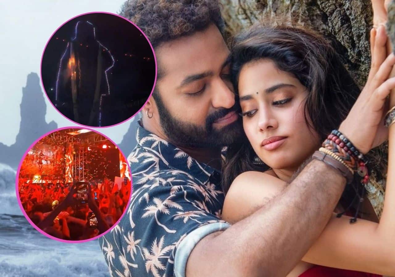 Junior NTR And Janhvi Kapoor Devara Release In Theaters Fans Burst Firecrackers - Devara के ...