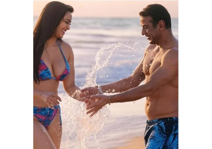 Shweta Tiwari In Bikini Enjoying With Ronit Roy On Beach AI Generated Photos Fooled Fans See ...