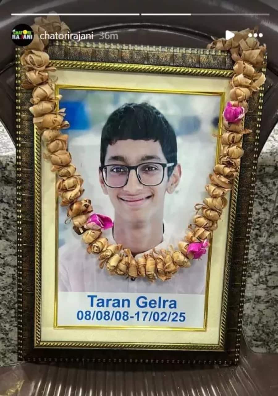Food blogger Chatori Rajani's team mourns the loss of her 16-year-old son Taran; "During this ...