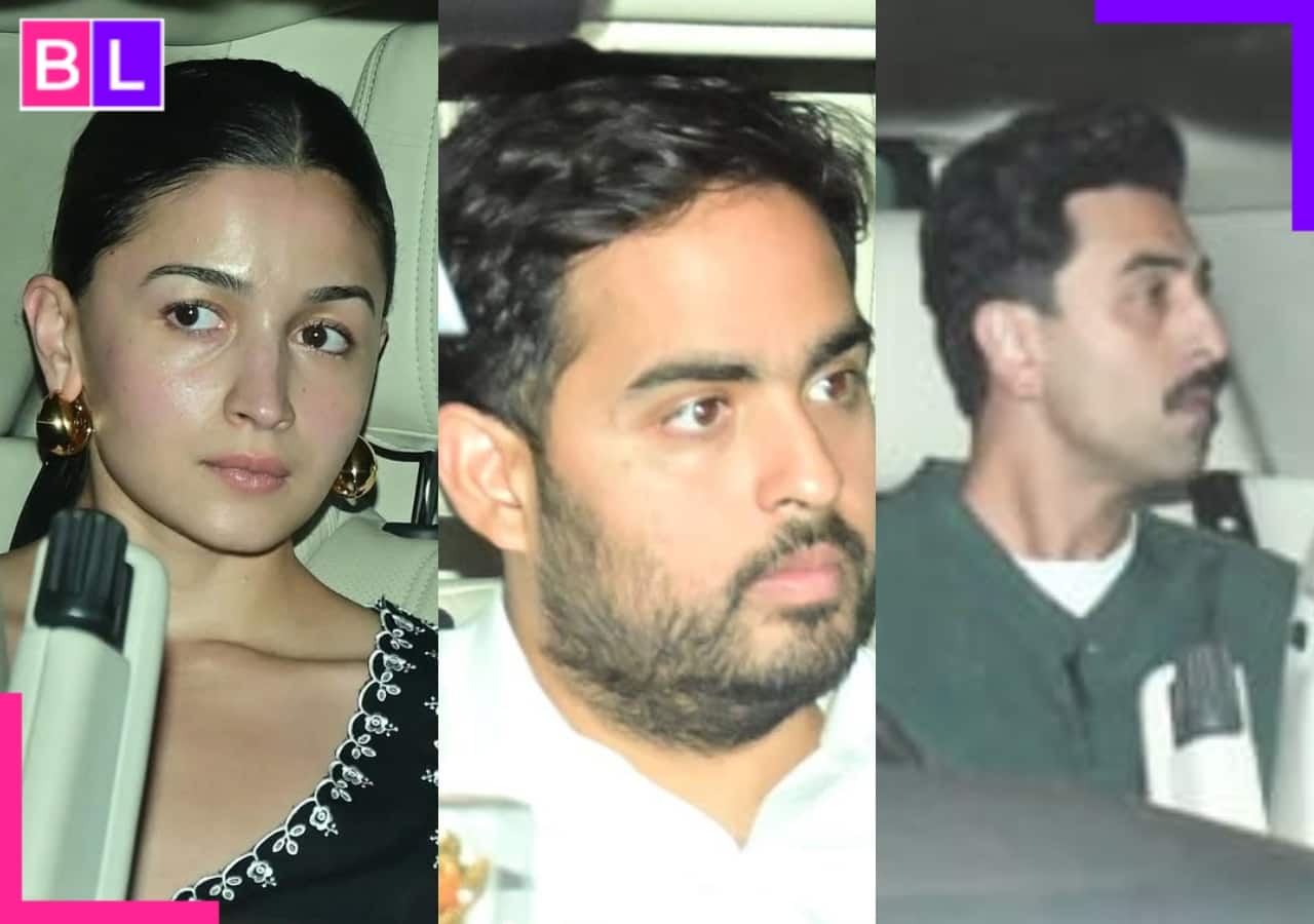Alia Bhatt, Ranbir Kapoor join Akash Ambani to meet Ayan Mukerji after his father’s demise [See ...