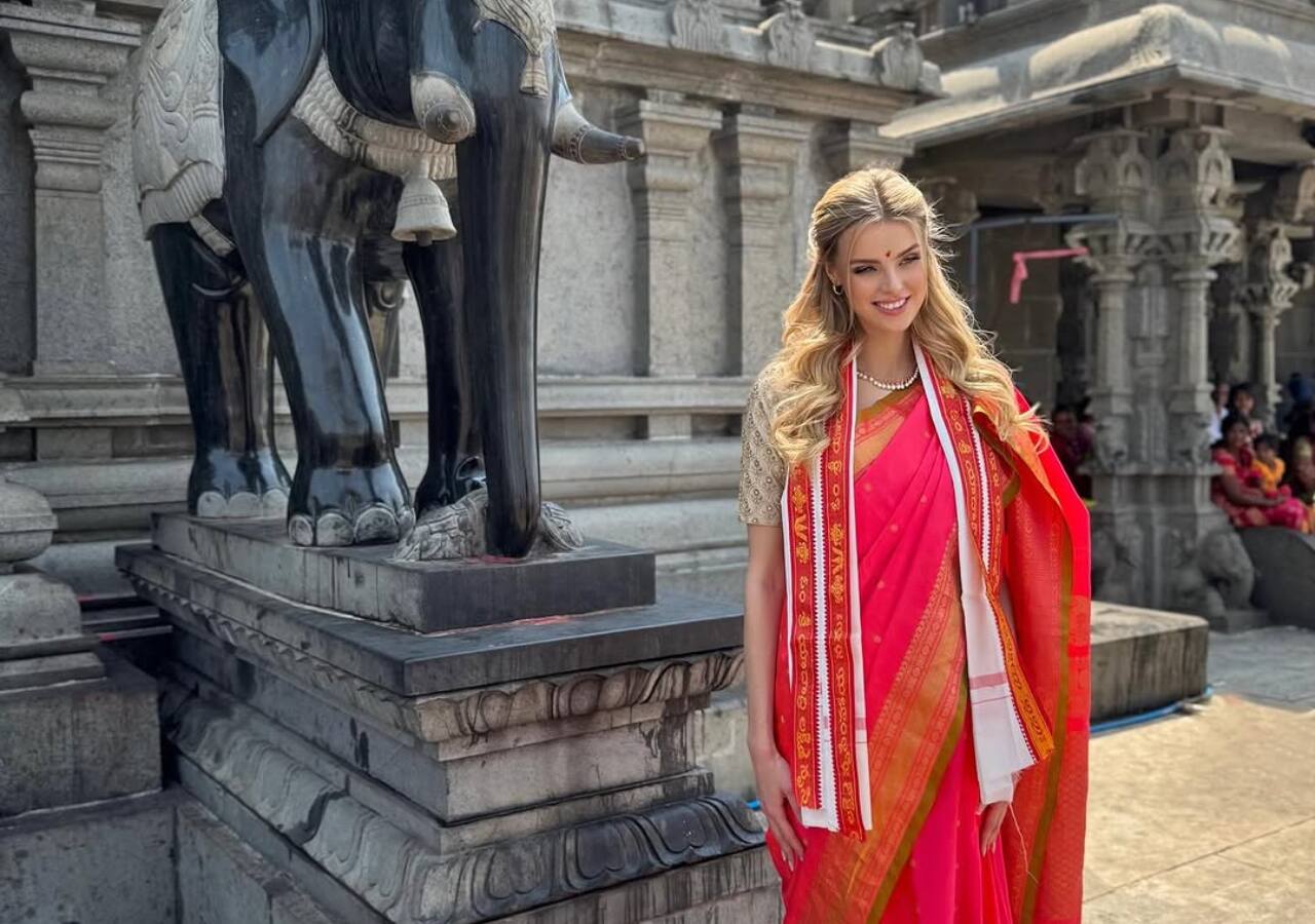 Miss World 2024 Krystyna Pyszkova dons a desi look during her Telangana ...