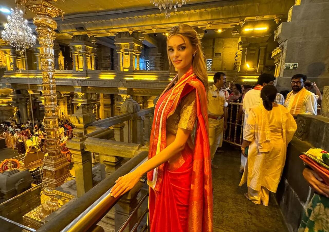 Miss World 2024 Krystyna Pyszkova dons a desi look during her Telangana ...