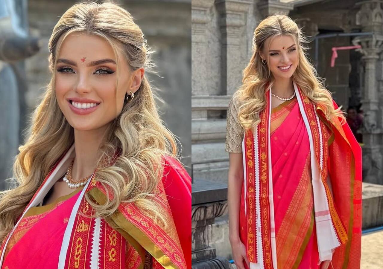 Miss World 2024 Krystyna Pyszkova dons a desi look during her Telangana ...