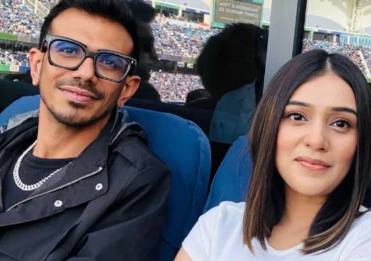 RJ Mahvash cheers for Yuzvendra Chahal from stands during PBKS vs CSK ...