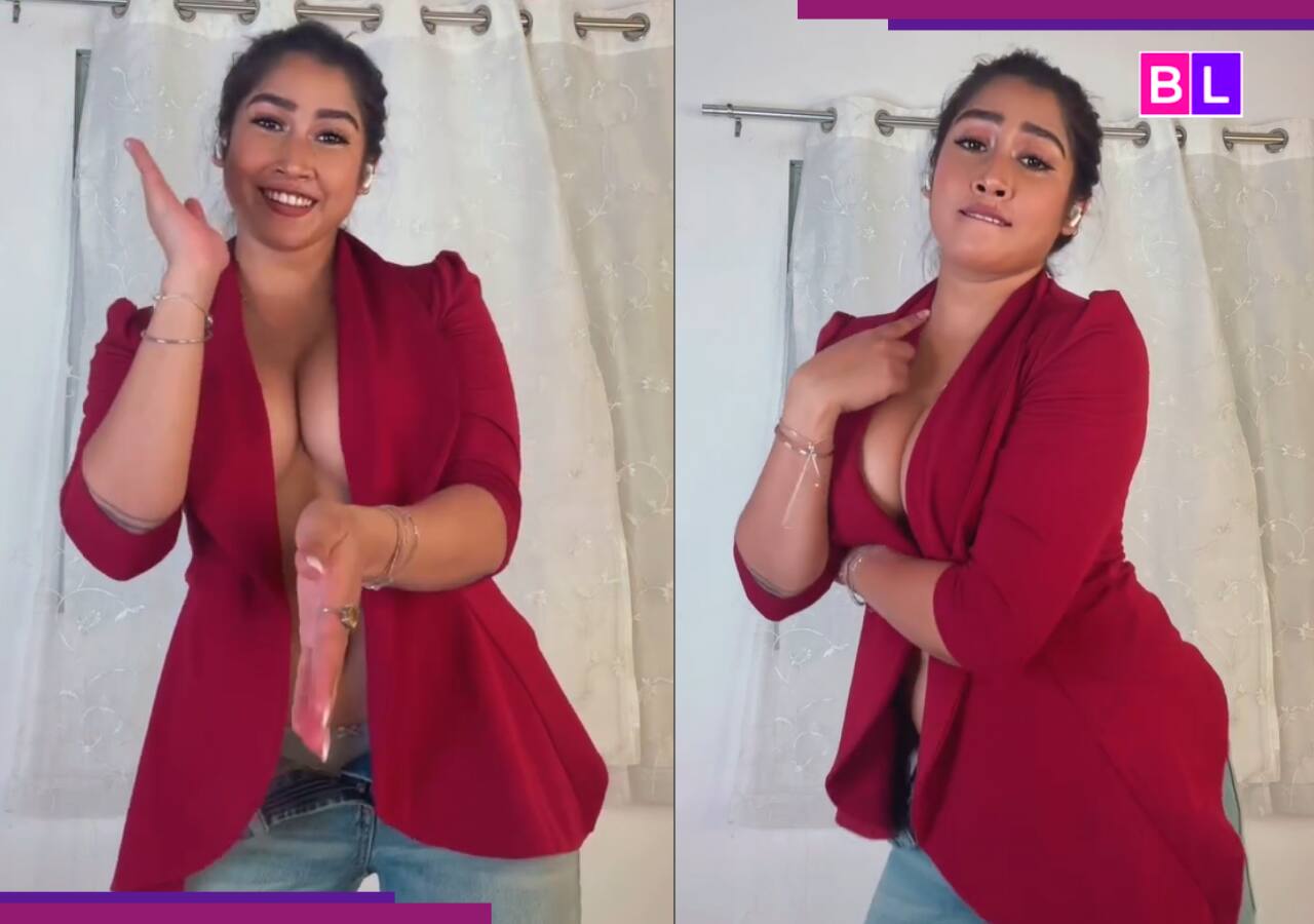 Sofia Ansari Looks Super Bold Without Bra Only Wear Red Blazer see pics ...