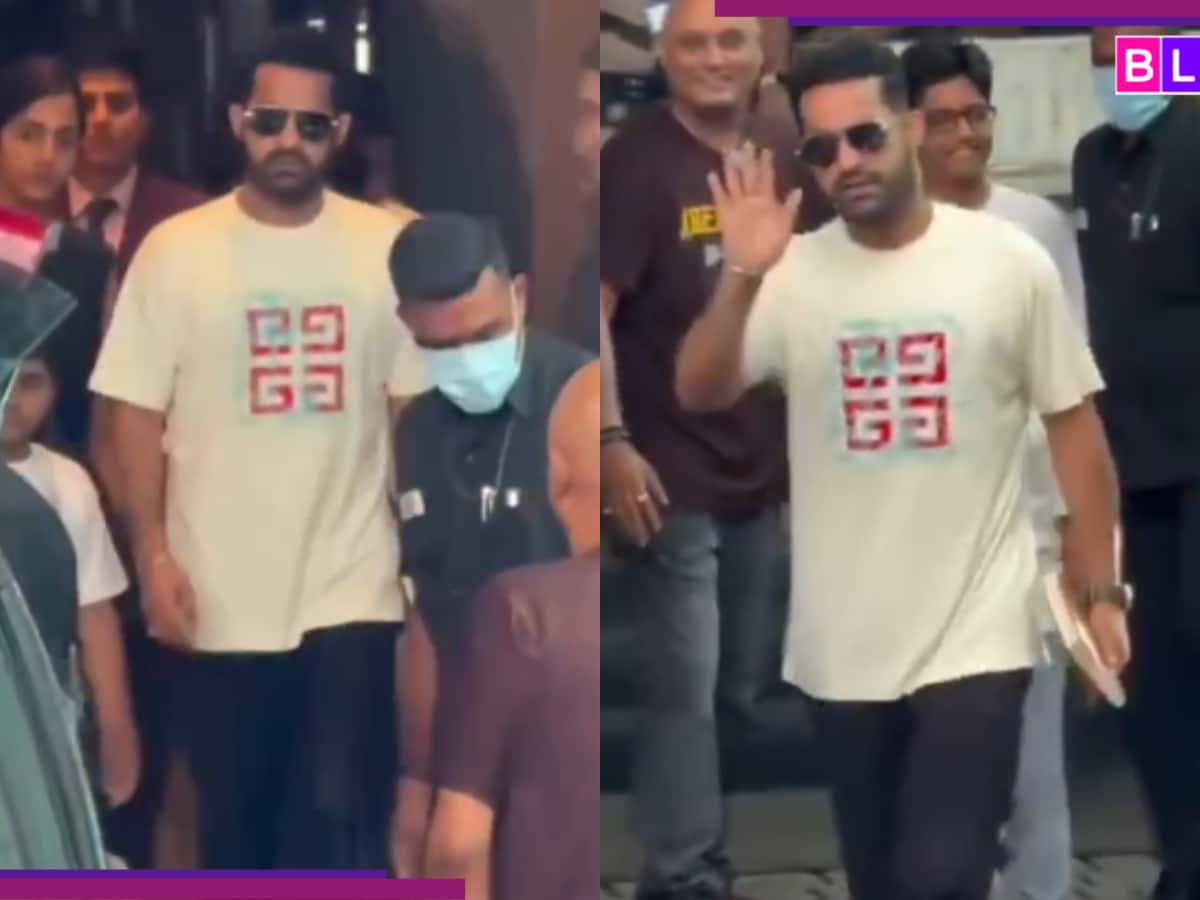 Jr. NTR spotted with wife Lakshmi Parnathi and kids at Mumbai airport ...