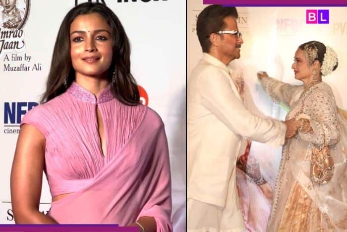 Umrao Jaan screening: Rekha dances with Anil Kapoor, poses with Aamir ...