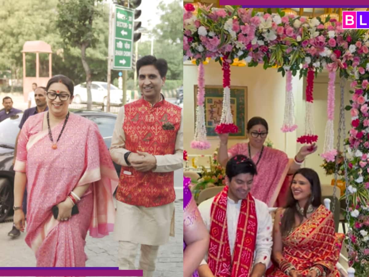 Smriti Irani joins Kumar Viswas, his family to celebrate Teej...; looks ...