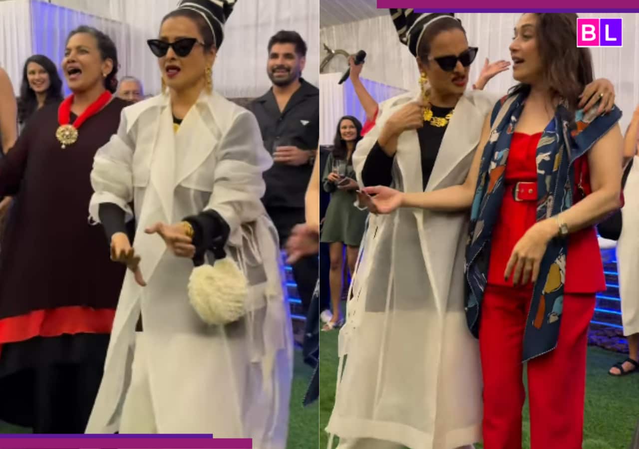 Rekha dance in Shabana Azmi 75th birthday party, Video goes viral ...