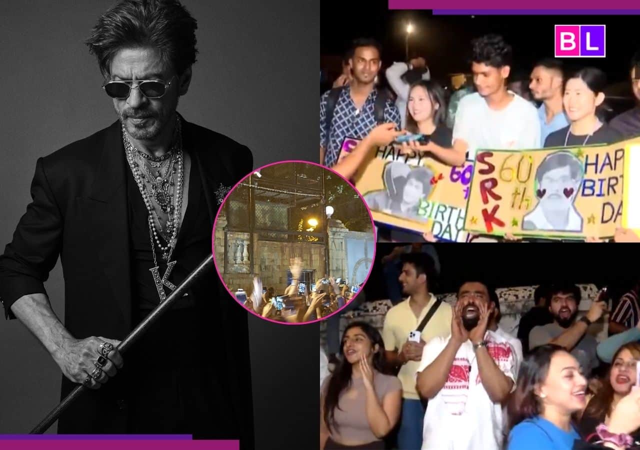 Shah Rukh Khan birthday flood of King Khan fans gathered outside Mannat ...