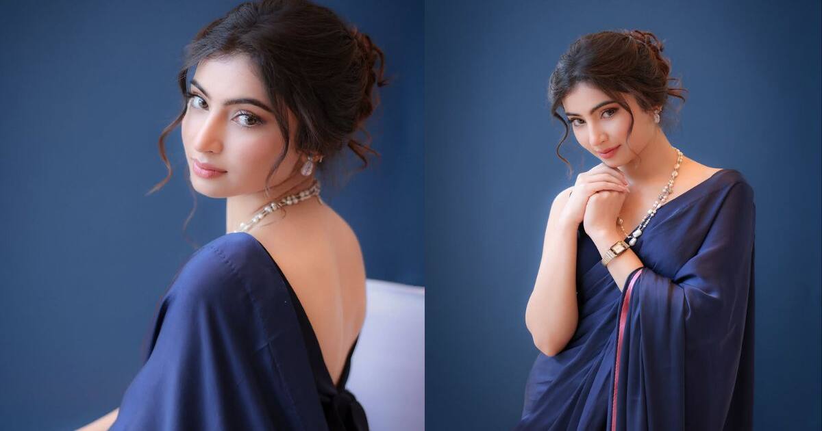 Sara Arjun created a stir in blue saree : सारा अर्जुन ने ब्लू साड़ी में ...