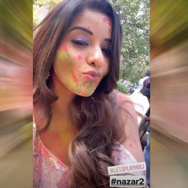 Holi 2020: Monalisa has a blasts on the set of Nazar 2 as she ...