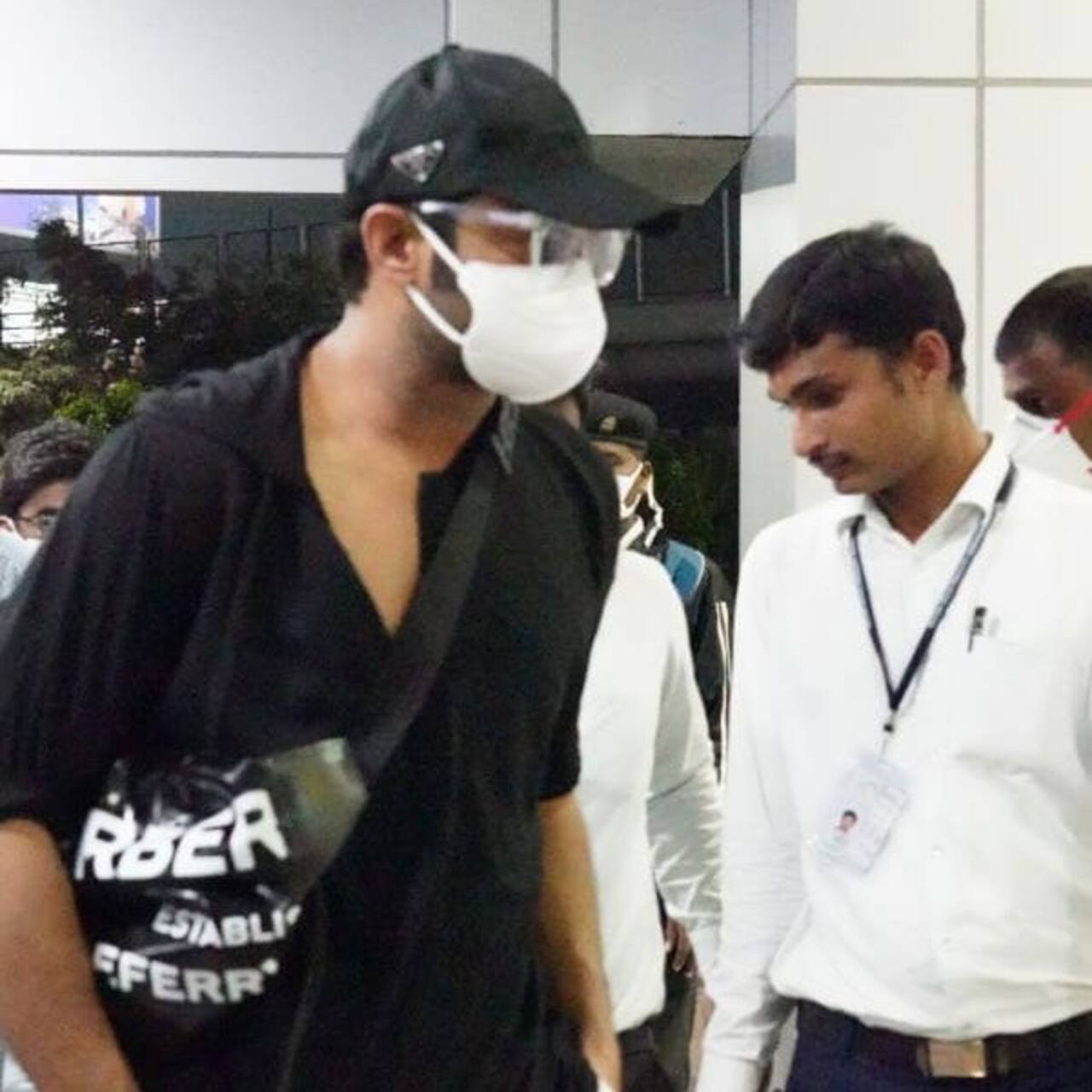 Amidst the coronavirus outbreak, Prabhas heads to Europe wearing a face ...