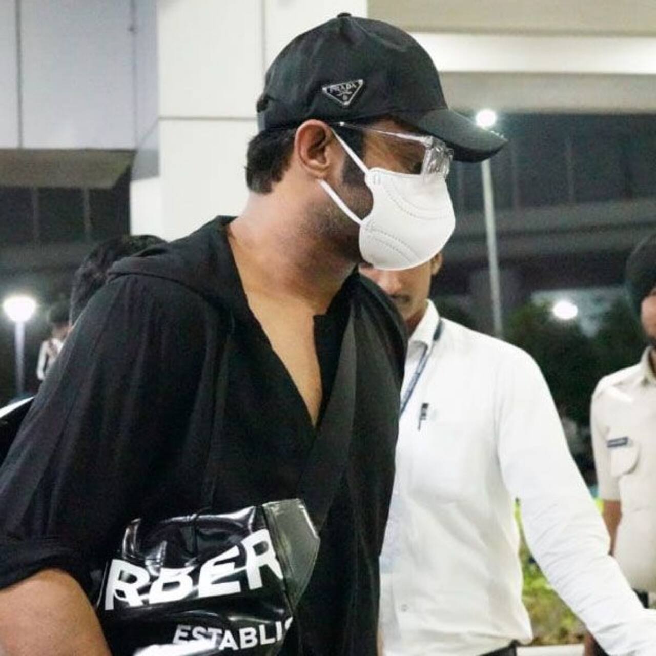 Amidst the coronavirus outbreak, Prabhas heads to Europe wearing a face ...