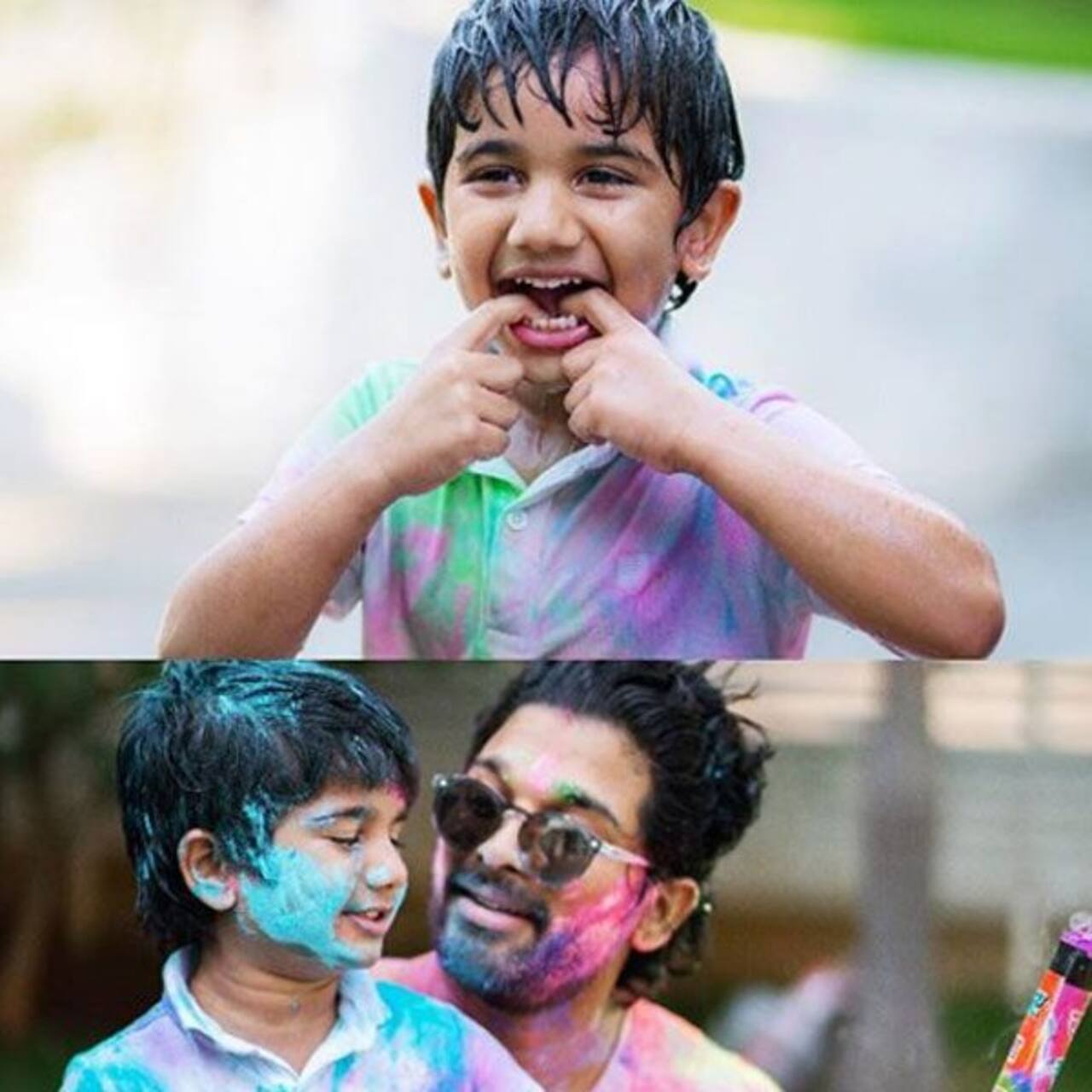 THESE cute pics of stylish Allu Arjun with kids Ayaan and Arha will ...
