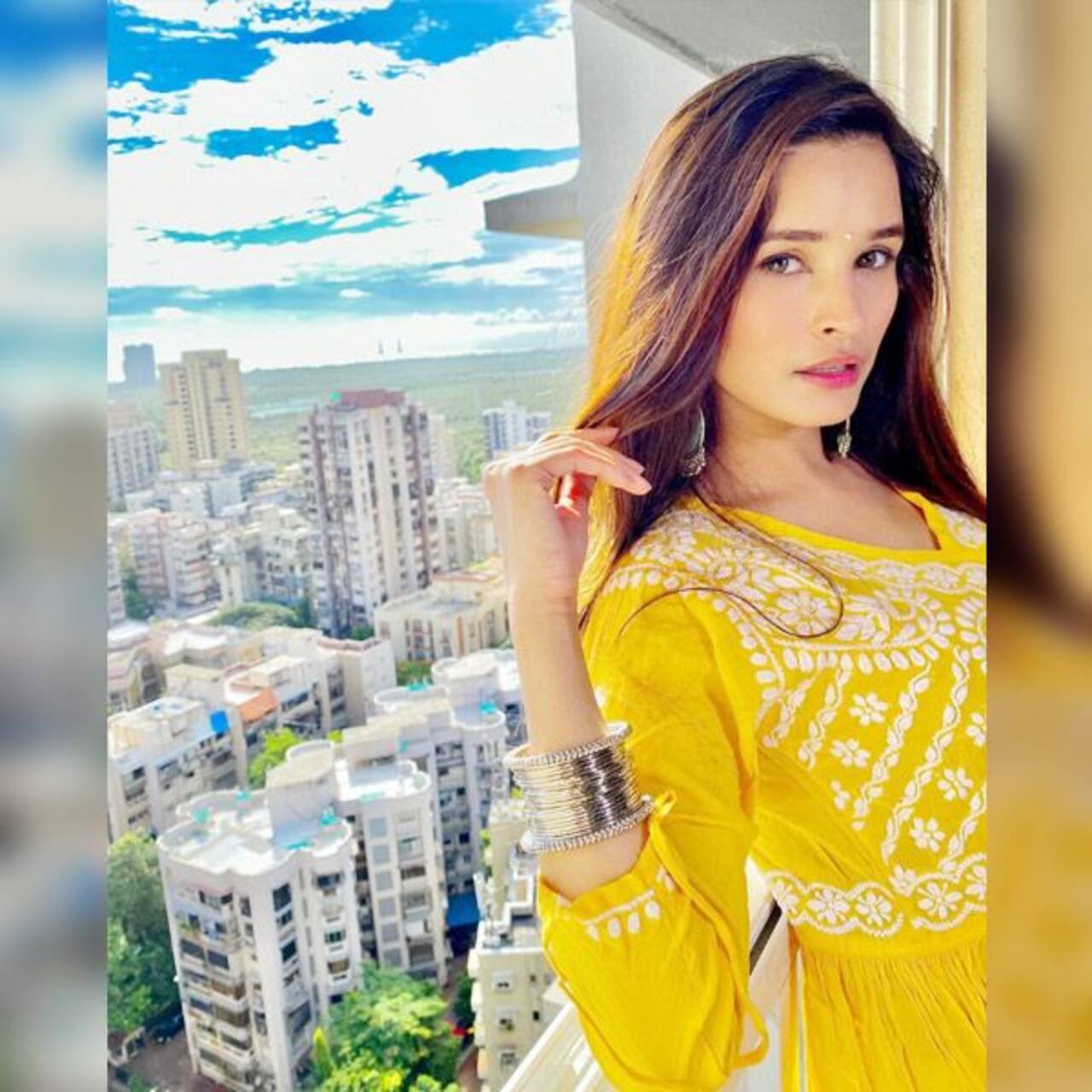 Chetna Pande is a ray of sunshine in her gorgeous yellow chikankari suit