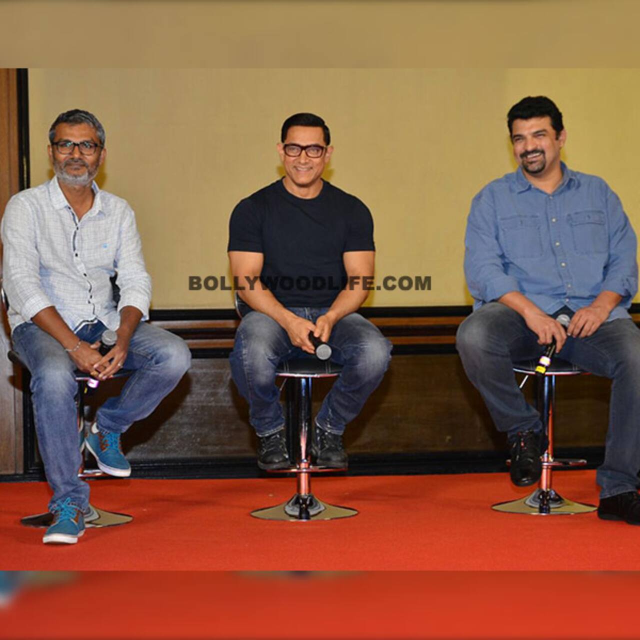 Aamir Khan launches poster of ‘Dangal’ with director Nitesh Tiwari and ...