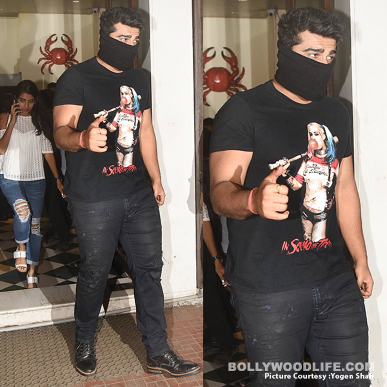 What was Arjun Kapoor hiding behind the black mask?