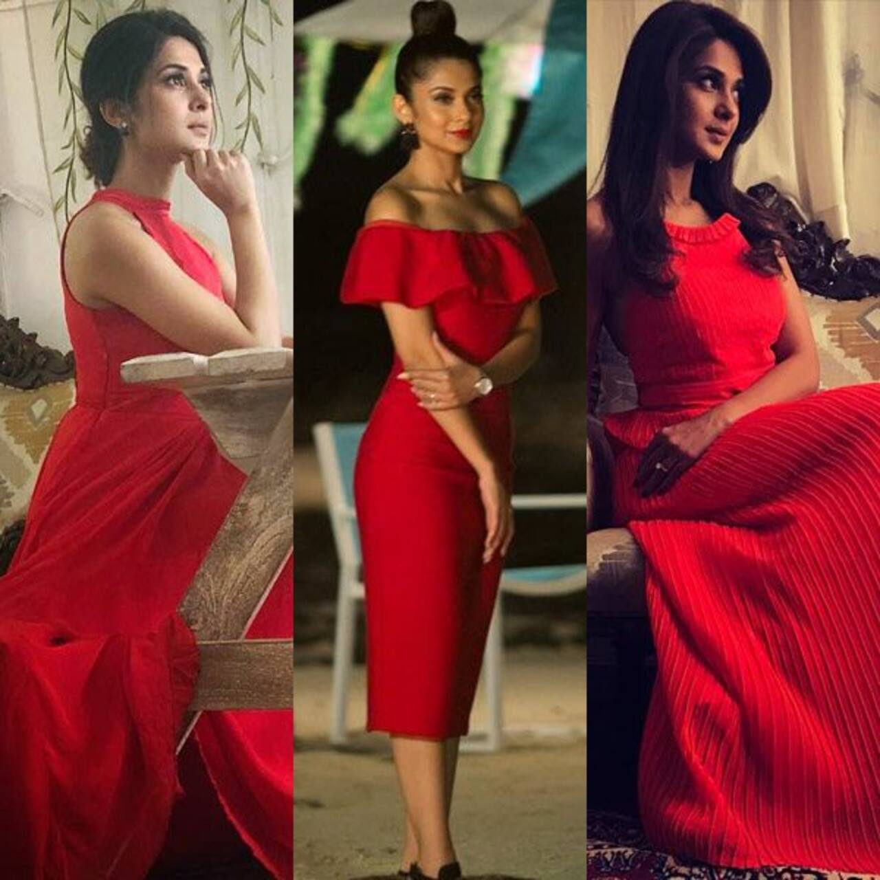 Bepannaah actress Jennifer Winget steals our heart in these red outfits