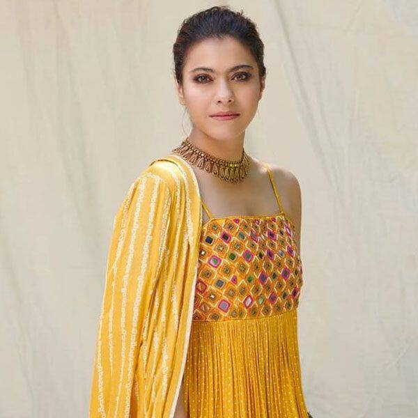 Kajol promotes her short film, Devi, dressed in sunshine yellow
