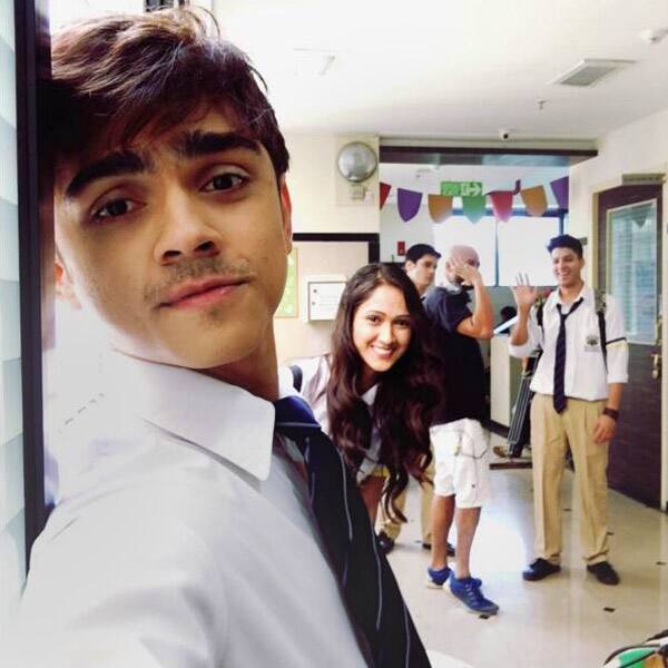 Rohan shah with krissann barretto and adhish khanna on sets of hip hip ...
