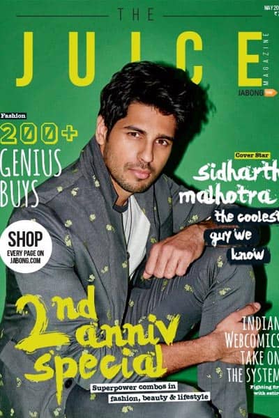 Sidharth Malhotra on cover of The Juice magazine is the coolest guy we ...