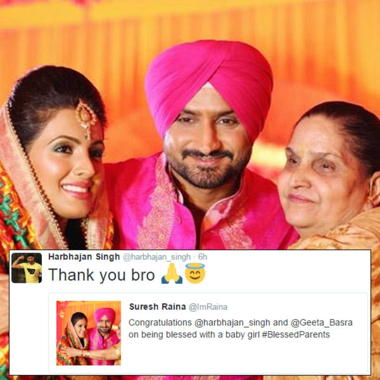 Celebs congratulate Geeta Basra and Harbhajan Singh on birth of their ...
