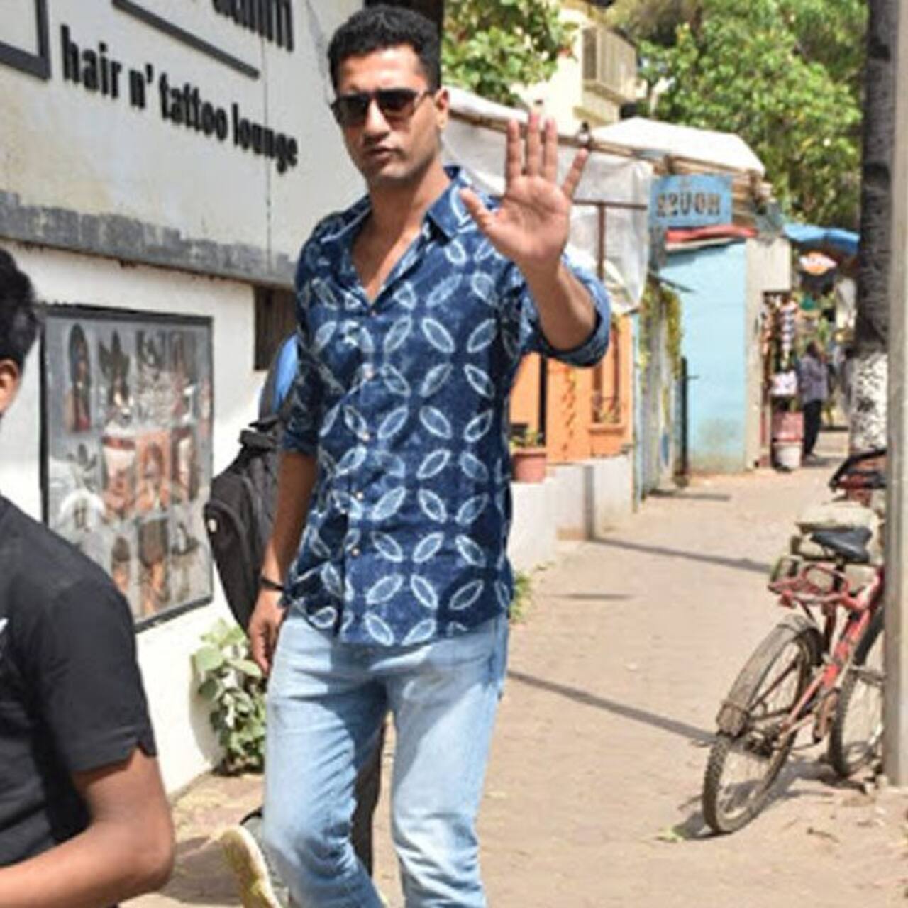 Vicky Kaushal poses with a young fan outside a Juhu salon – view pics